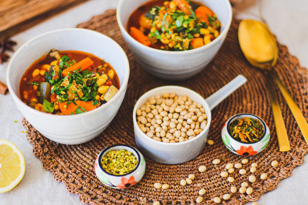 Marokkanischer Eintopf mit Sojabohnen - Holla die Kochfee