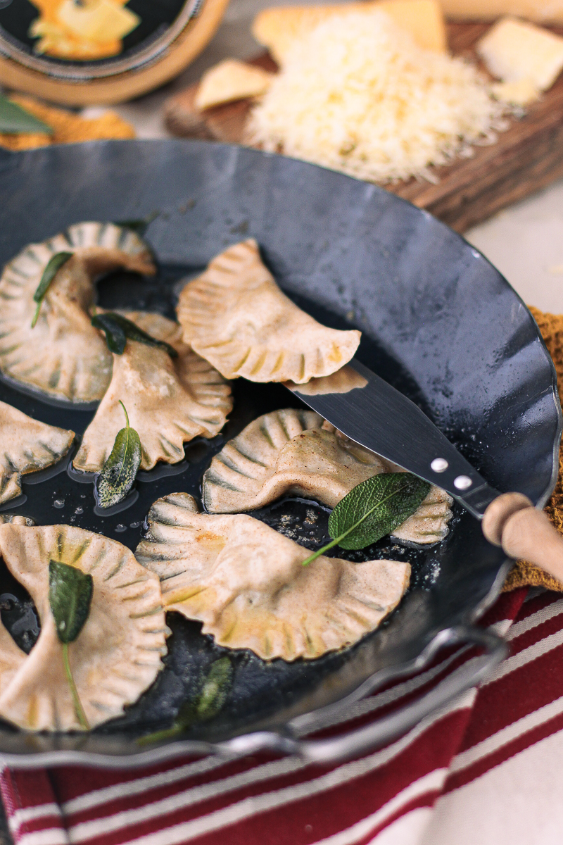 Südtiroler Schlutzkrapfen mit Spinat und Frischkäse - Holla die Kochfee